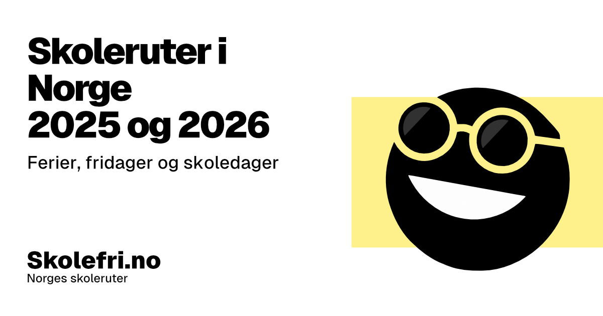 Vinterferie i Norge 2026 og 2027 | Skolefri.no